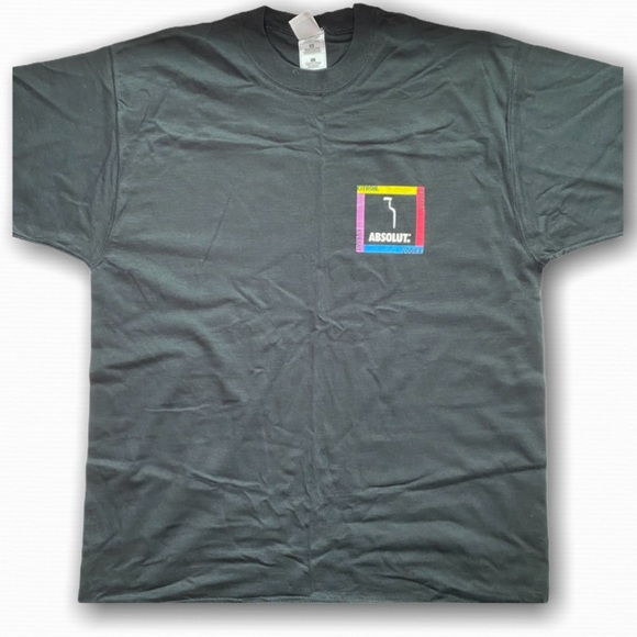 Absolut vodka | Shirts | Vintage Absolut Vodka Logo Mens Black Tshirt ...